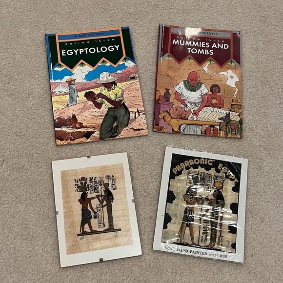 Various | Other | Ancient Egyptian Bundle Papyrus Books Wall Art ...